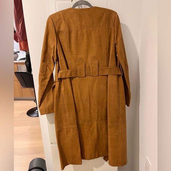 partow | Jackets & Coats | New Partow Brushed Calfskin Leather Coat ...